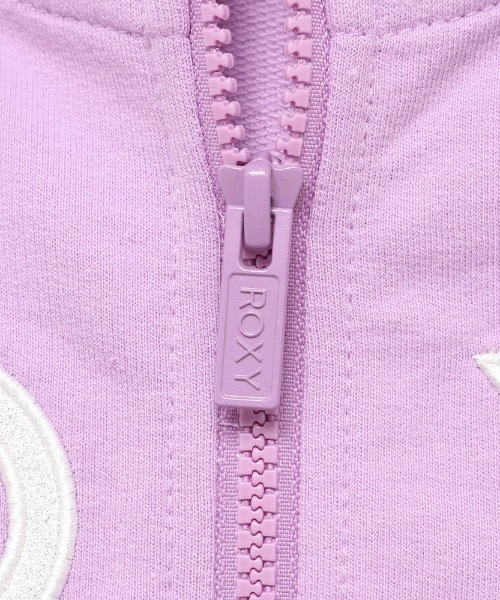 ROXY（ロキシー）の「MINI ROXY ZIP/ロキシーキッズラメ入り刺繍ブランドロゴ裏毛ジップアップパーカー（スウェット）」 - WEAR