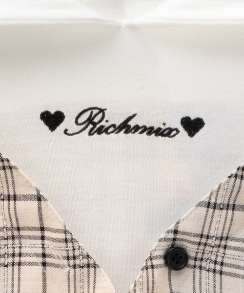 RICH MIX（リッチミックス）の「RICH MIX リッチミックス フェイクレイヤード シャツドッキングワンピース（シャツワンピース ...