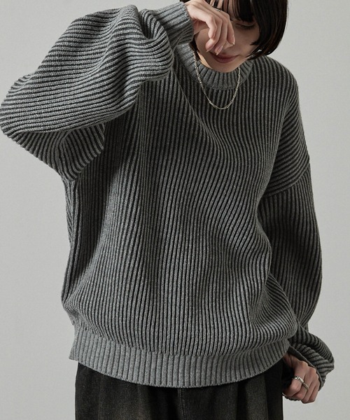 Alfred Alex（アルフレッドアレックス）の「【Alfred Alex】リブプレーティングニット（ニット/セーター）」 - WEAR