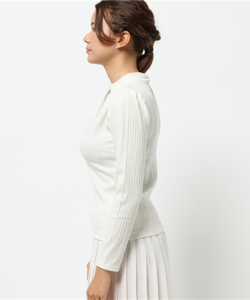 one after another NICE CLAUP（ワンアフターアナザーナイスクラップ）の「【ナイスクラップ】うしろリボンプチハイネック ...