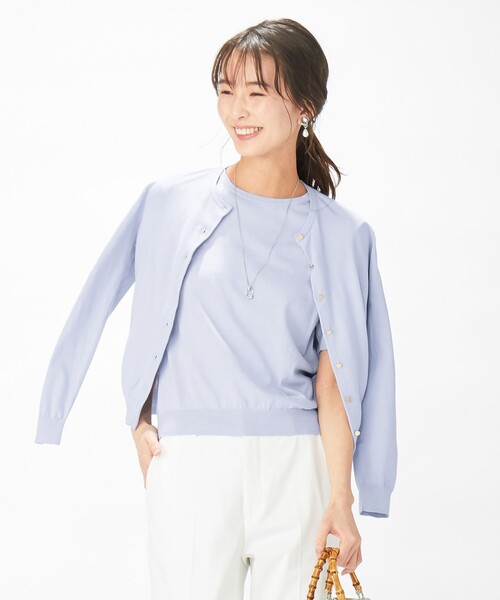 J.PRESS（ジェイプレス）の「【洗える】KNIT BASIC SSクルーネック カーディガン（カーディガン/ボレロ）」 - WEAR