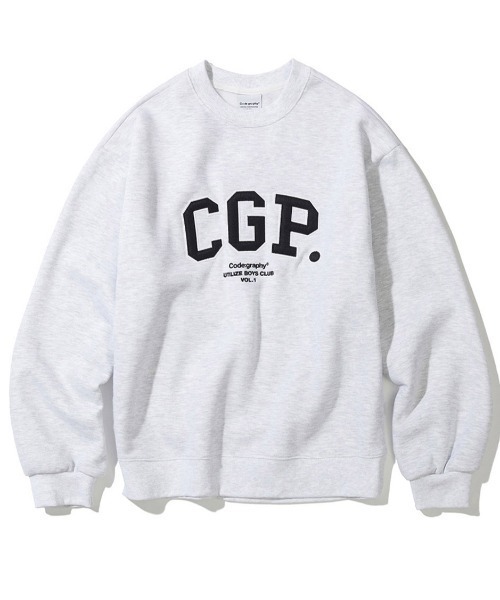 A'GEM/9 × .kom『Code:graphy/コードグラフィー』CGP ARCH LOGO CREW NECK/CGPクルーネック（スウェット）｜Code graphy（コード ...
