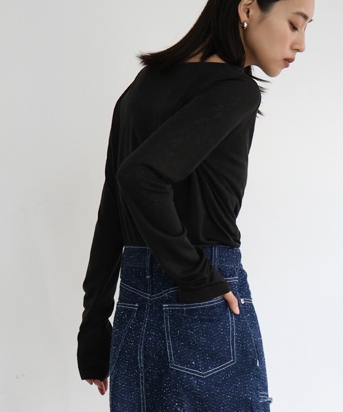 hellam（へラム）の「長袖スラブシアートップス（Tシャツ/カットソー）」 - WEAR