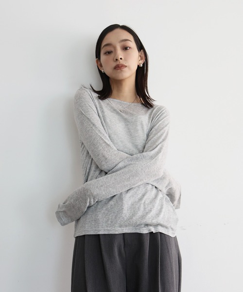 hellam（へラム）の「長袖スラブシアートップス（Tシャツ/カットソー）」 - WEAR