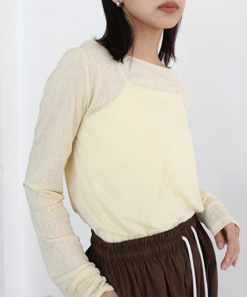 hellam（へラム）の「長袖スラブシアートップス（Tシャツ/カットソー）」 - WEAR
