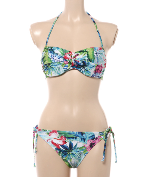Defilious（デフィリアス）の「Defilious | トロピカル柄 バンドゥビキニ水着【9Mサイズ】（水着）」 - WEAR