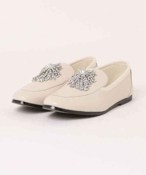 ground green store（グラウンドグリーンストア）の「PANIER /PA2330-529/ ビジュー付きローファー（ローファー ...