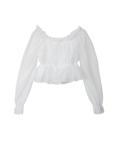 Ada.（エイダ）の「2WAY オフショル シアー ギャザー 長袖 ブラウス（シャツ/ブラウス）」 - WEAR