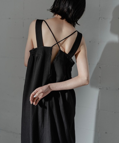 ANOGH（アノフ）の「BACK OPEN CAMISOLE DRESS（サロペット/オーバーオール）」 - WEAR