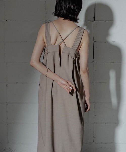 ANOGH（アノフ）の「BACK OPEN CAMISOLE DRESS（サロペット/オーバーオール）」 - WEAR