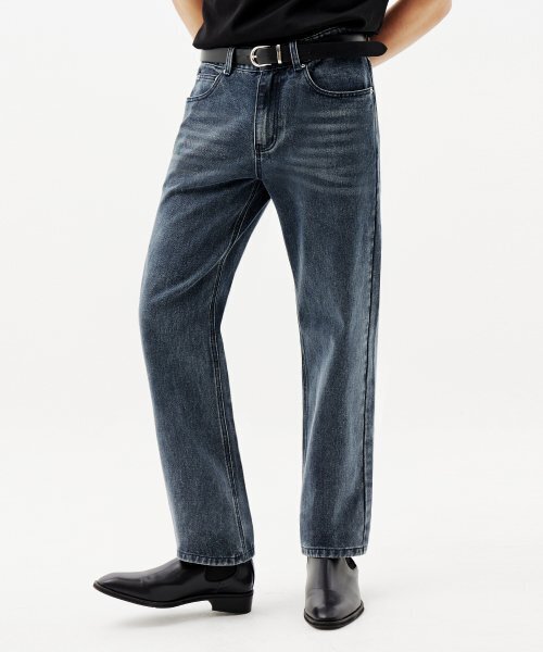 Biostone Washing Straight Denim Pants_BLUE GRAY（デニムパンツ）｜TRILLION（トリリオン ...