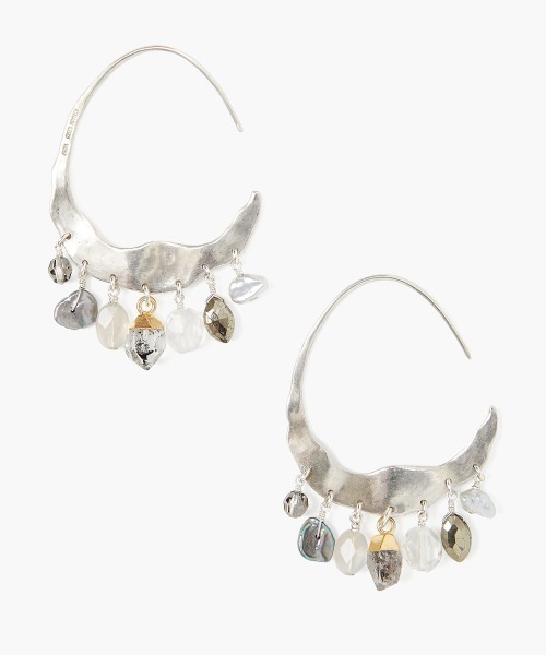 CHAN LUU（チャンルー）の「グレーミックス チャーム フープピアス ES-5357（ピアス（両耳用））」 - WEAR