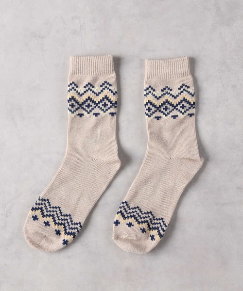 【BASIC SOCKS】ノルディック柄ソックス（ソックス/靴下）｜Right-on（ライトオン）のファッション通販 - ZOZOTOWN
