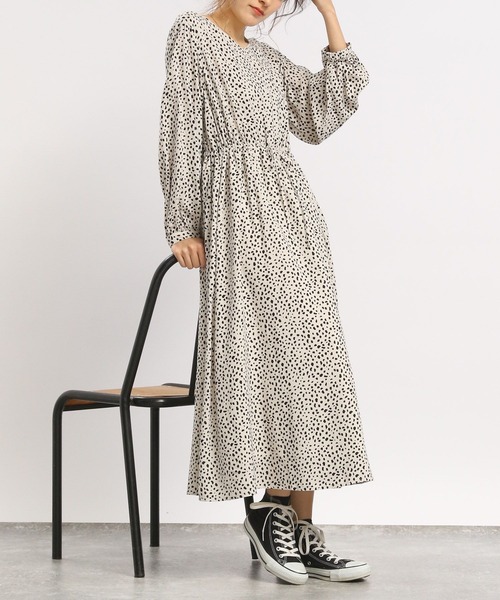 GLOBAL WORK Smile Seed Store（グローバルワーク スマイルシードストア）の「レーヨンVネックワンピース長袖 ...