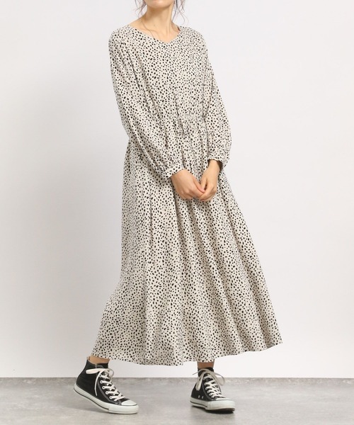 GLOBAL WORK Smile Seed Store（グローバルワーク スマイルシードストア）の「レーヨンVネックワンピース長袖 ...