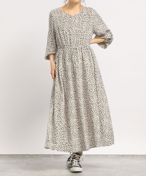 GLOBAL WORK Smile Seed Store（グローバルワーク スマイルシードストア）の「レーヨンVネックワンピース長袖 ...