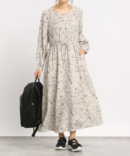 GLOBAL WORK Smile Seed Store（グローバルワーク スマイルシードストア）の「レーヨンVネックワンピース長袖 ...