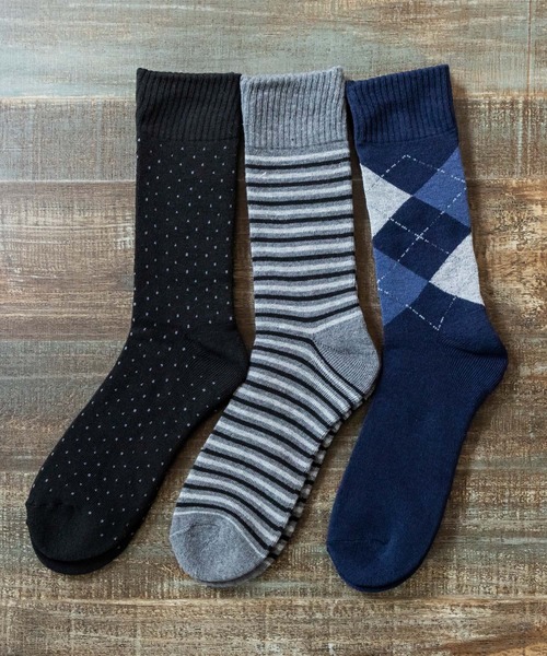 HARUSAKU CC（ハルサクシーシー）の「HARUSAKU CC:Men's Pile socks 3P set メンズ パイル ソックス3Pセット（ソックス/靴下）」 - WEAR