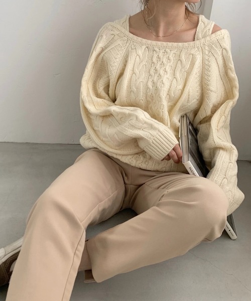 willfully（ウィルフリー）の「2way cache-coeur knit tank SET（アンサンブル）」 - WEAR