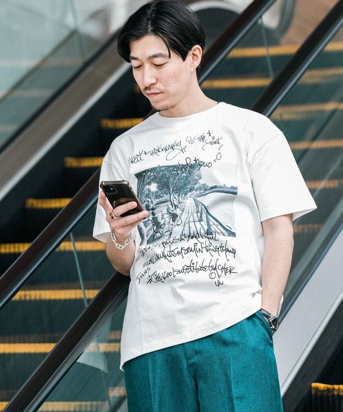 ITEMS URBANRESEARCH（アイテムズ アーバンリサーチ）の「RICKY POWELL Photo Tshirts（Tシャツ ...