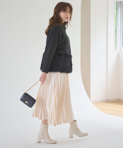 Feroux（フェルゥ）の「サテン プリーツスカート（スカート）」 - WEAR