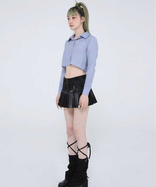 UGLY SHADOW（アグリーシャドウ）の「【Ugly shadow/アグリーシャドウ】PLEATED LEATHER PANTS ...