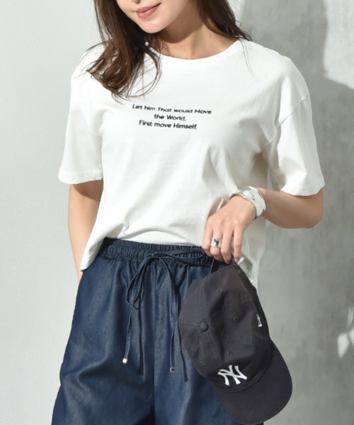 INTERPLANET（インタープラネット）の「刺繍ロゴT（Tシャツ/カットソー）」 - WEAR