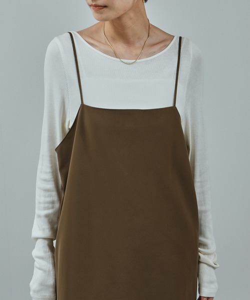 セール】パールレザーライクキャミワンピース（ワンピース）｜SALON