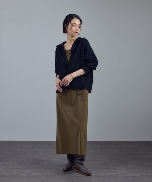 サロン アダム エ ロペ（SALON adam et rope’ ）/パールレザーライクキャミワンピース セール】パールレザーライクキャミワンピース（ワンピース）｜SALON