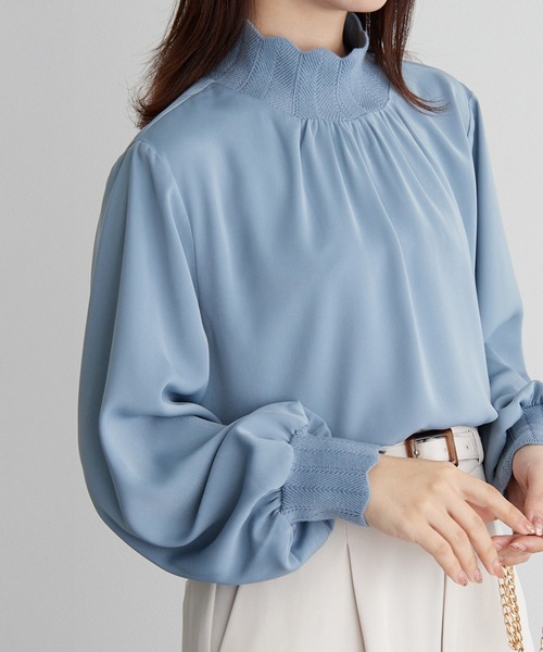 ラナン] ハイネックボリューム袖ブラウス RANAN（ラナン）の「[24AW新