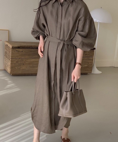 CADBURY（キャドバリー）の「ﾄﾞﾛｯﾌﾟｼｮﾙﾀﾞｰｼｬﾂｶﾗｰﾜﾝﾋﾟｰｽ（ワンピース）」 - WEAR