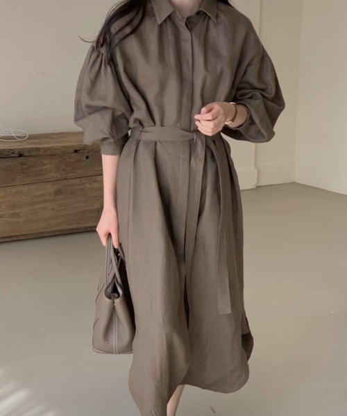 CADBURY（キャドバリー）の「ﾄﾞﾛｯﾌﾟｼｮﾙﾀﾞｰｼｬﾂｶﾗｰﾜﾝﾋﾟｰｽ（ワンピース）」 - WEAR