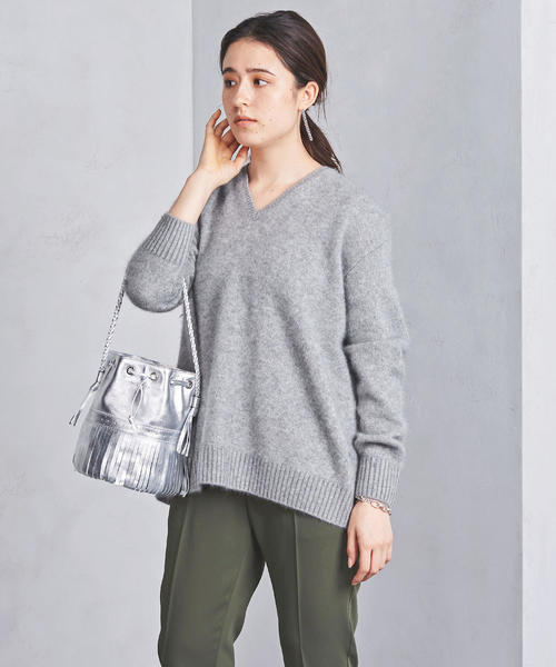 UNITED ARROWS（ユナイテッドアローズ）の「UBCB ファー Vネック ワイド ニット† （ニット/セーター）」 - WEAR