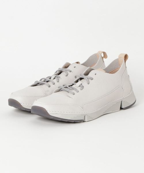 Clarks（クラークス）の「Tri Spark / トライスパーク (ホワイトレザー)（スニーカー）」 - WEAR