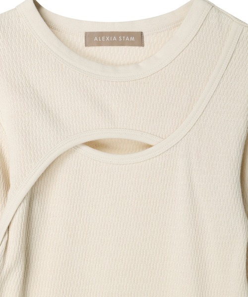 ALEXIA STAM（アリシアスタン）の「Asymmetry Open Chest Top/アシメントリーオープンチェストトップ（Tシャツ ...