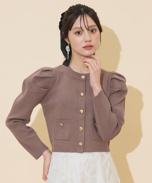 WILLSELECTION（ウィルセレクション）の「タックスリーブニットカーディガン（カーディガン/ボレロ）」 - WEAR