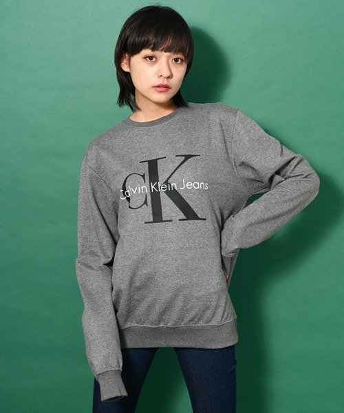 Calvin Klein Jeans（カルヴァンクラインジーンズ）の「Calvin Klein Jeans CKロゴ クルーネックスウェット（スウェット）」 - WEAR