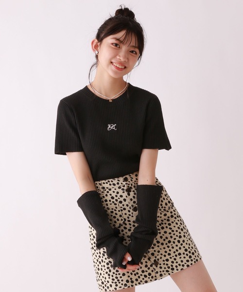 repipi armario（レピピ アルマリオ）の「アームウォーマー付きリブニット（ニット/セーター）」 - WEAR