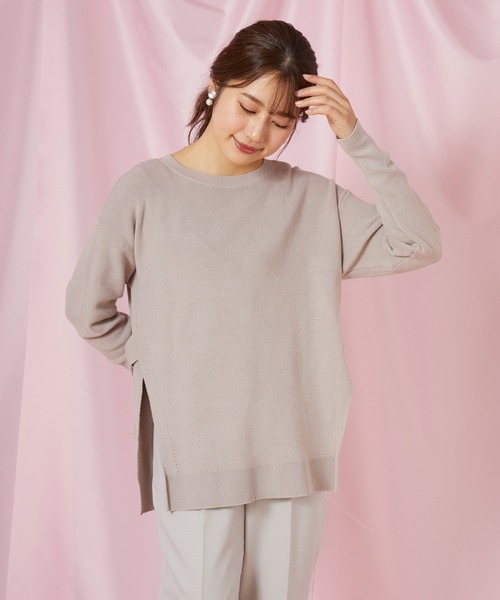 Rewde（ルゥデ）の「サイドスリットニット（1R14-01169）（ニット/セーター）」 - WEAR