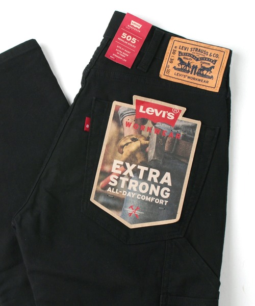 Levi's（リーバイス）の「【Levi’s/リーバイス】505 WORK WEAR EXTRA STRONG ブラックペインターパンツ（その ...