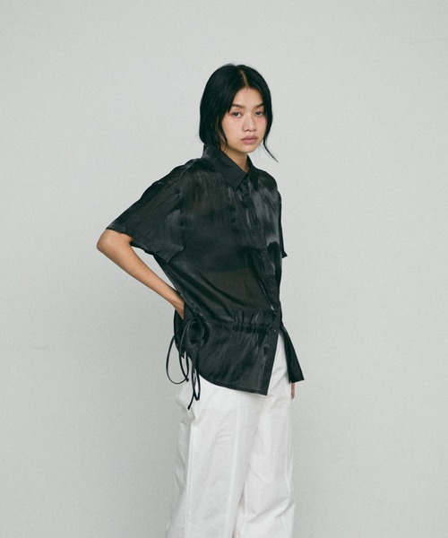NUJOH（ヌゾ）の「Glossy Waist String Blouse / グローシー ウエスト ストリング ブラウス（シャツ/ブラウス ...
