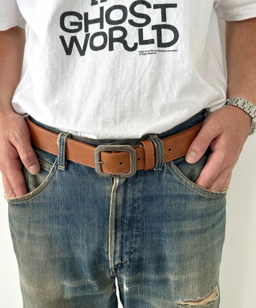 EDWIN（エドウィン）の「EDWIN/エドウィン 35mm ギャリソンベルト/スクエア/PU（ベルト）」 - WEAR
