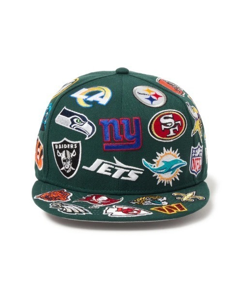 NEW ERA/ニューエラ キャップ 9FIFTY Team Logo Allover NFL ダーク