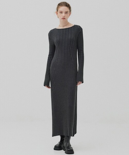 フレアリブニットワンピース（ワンピース）｜PUBLIC TOKYO（パブリック
