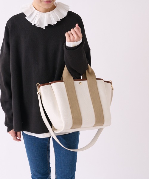 cache cache（カシュ カシュ）の「cache cache 太ショルダー付き2way トートバッグ（トートバッグ）」 - WEAR