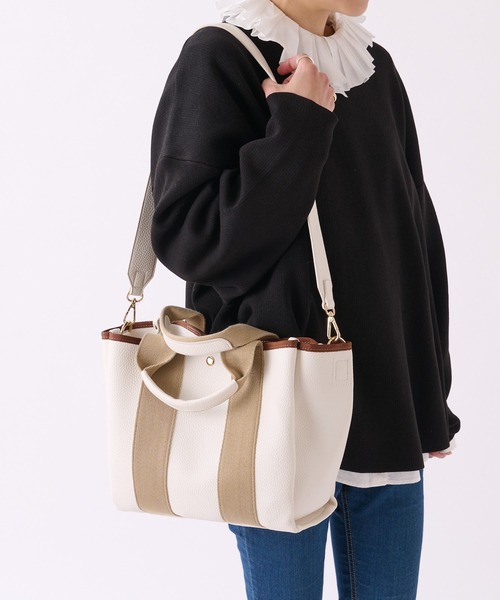 cache cache（カシュ カシュ）の「cache cache 太ショルダー付き2way トートバッグ（トートバッグ）」 - WEAR