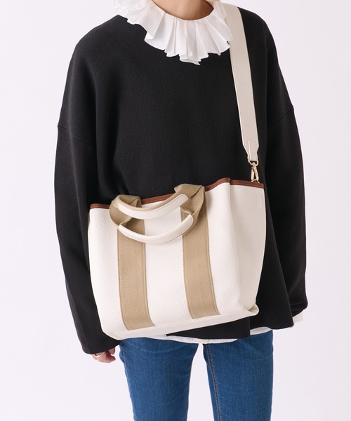 cache cache（カシュ カシュ）の「cache cache 太ショルダー付き2way トートバッグ（トートバッグ）」 - WEAR