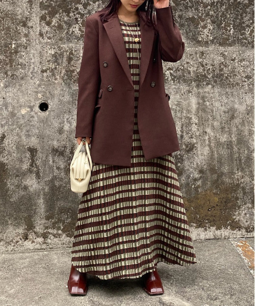 AMERI（アメリ）の「DEKOBOKO CHECK RELAX DRESS（ワンピース）」 - WEAR