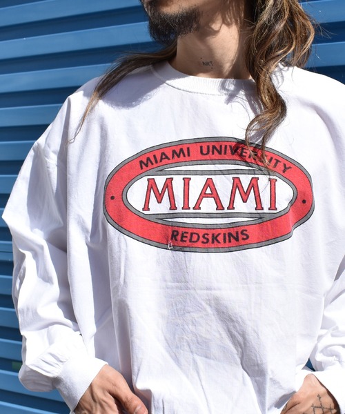 【セール】【ヴィンテージ古着】80's Champion / チャンピオン ロングスリーブTシャツ USA製 MIAMI UNIVERSITY ...