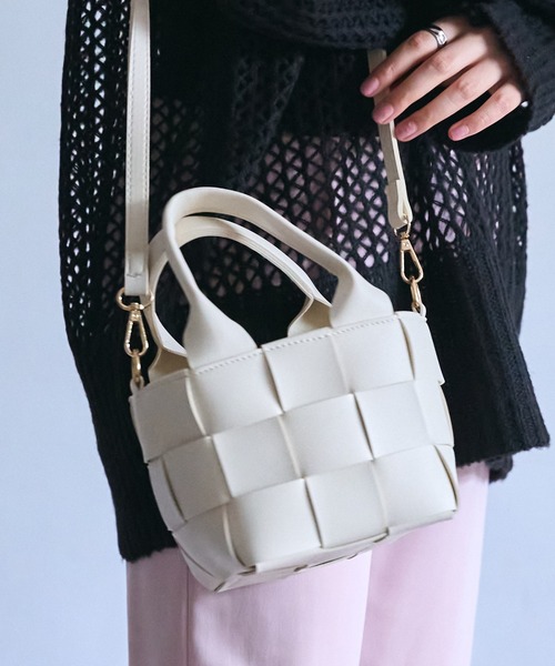 SETUP7（セットアップセブン）の「【SETUP7】ショルダー付きイントレチャート2WAYハンドバッグ KNF（ハンドバッグ）」 - WEAR